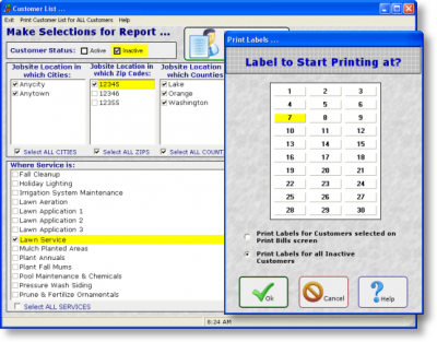 Lawn Service Software : Billing Estimating Routing Scheduling Accounting